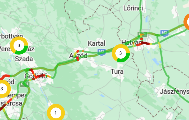 M3 autópálya: szakaszosan lehet haladni